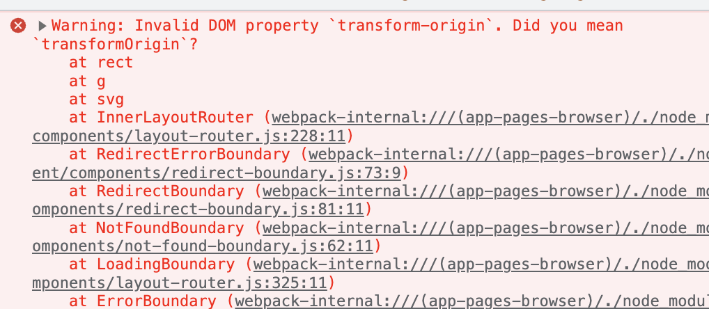 Invalid Dom Property On Svg `transform Origin` · Issue 53342 · Vercel Next Js · Github