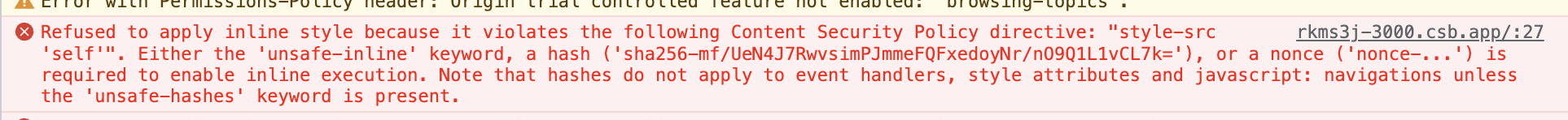 [Content Security Poilicy] Issue with inline-style · Issue #19938 · mui/material-ui · GitHub