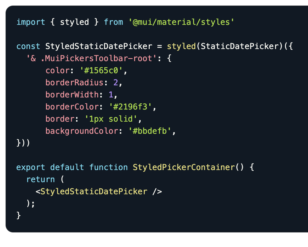 Docs Customization Playground Fix Default Theme Values · Issue