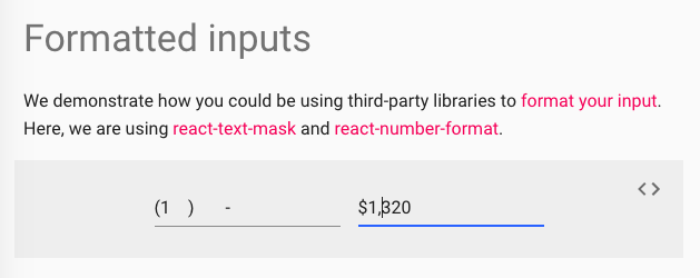 [TextField] Add Formatted input section in the docs by oliviertassinari · Pull Request #8347 ...