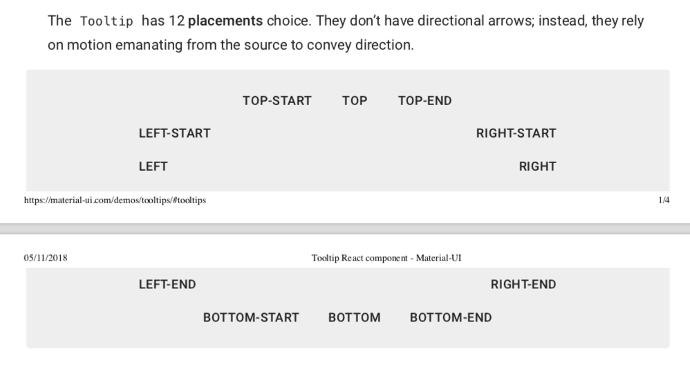 Tooltip components appear to push down print styles ~5px when present ...
