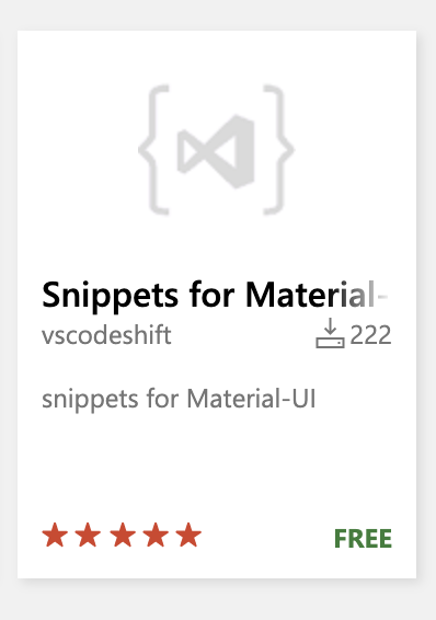 Improve search result · Issue #7 · vscodeshift/material-ui-snippets · GitHub