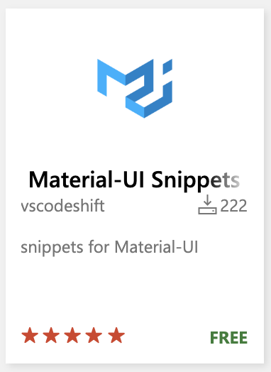 Improve search result · Issue #7 · vscodeshift/material-ui-snippets · GitHub