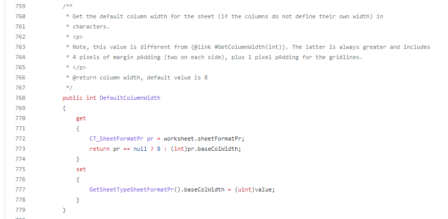 excel col default width problem, · Issue #943 · nissl-lab/npoi · GitHub