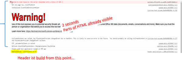 Delay between first page render and SPFx Application Customizer availability · Issue #2909 ...