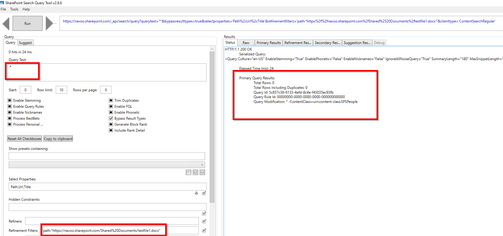 Can the "path" ManagedProperty of SharePoint Online be used in the ...