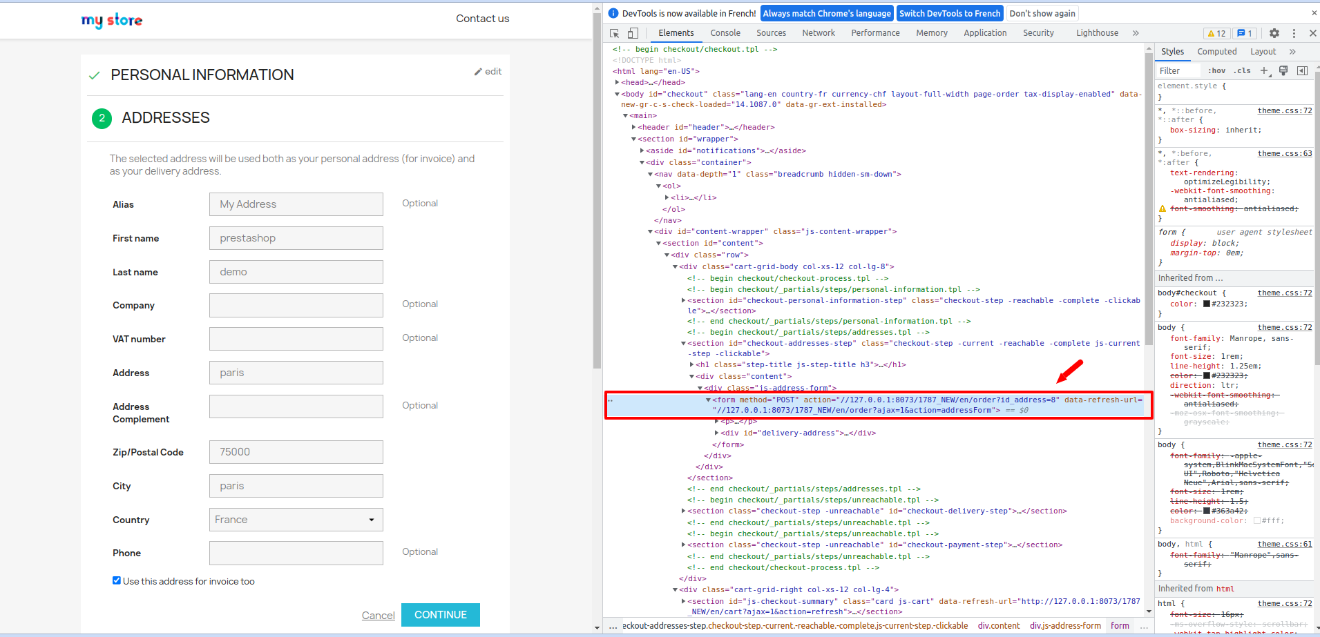 Unable to change country in address · Issue #30375 · PrestaShop/PrestaShop · GitHub
