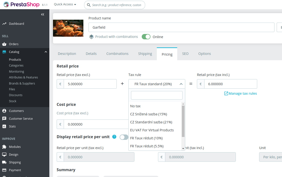 Wrong Tax calculation on invoice 8.0.4 / 8.1 · Issue #33912 · PrestaShop/PrestaShop · GitHub