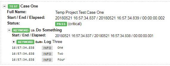Run Keyword In Library Is Displayed In The Report Above Other Messages · Issue 2842 3914