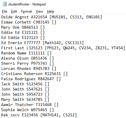 GitHub - edenerio/Student-roster-sorter: My CSCI313 (Data Structure) Final Project
