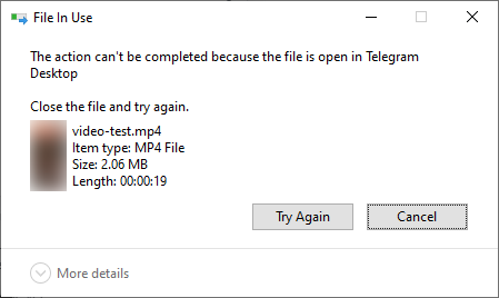 Video files are still open by Telegram after sending them · Issue #16675 · telegramdesktop ...