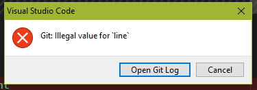 Git: Illegal value for `line` · Issue #50736 · microsoft/vscode · GitHub