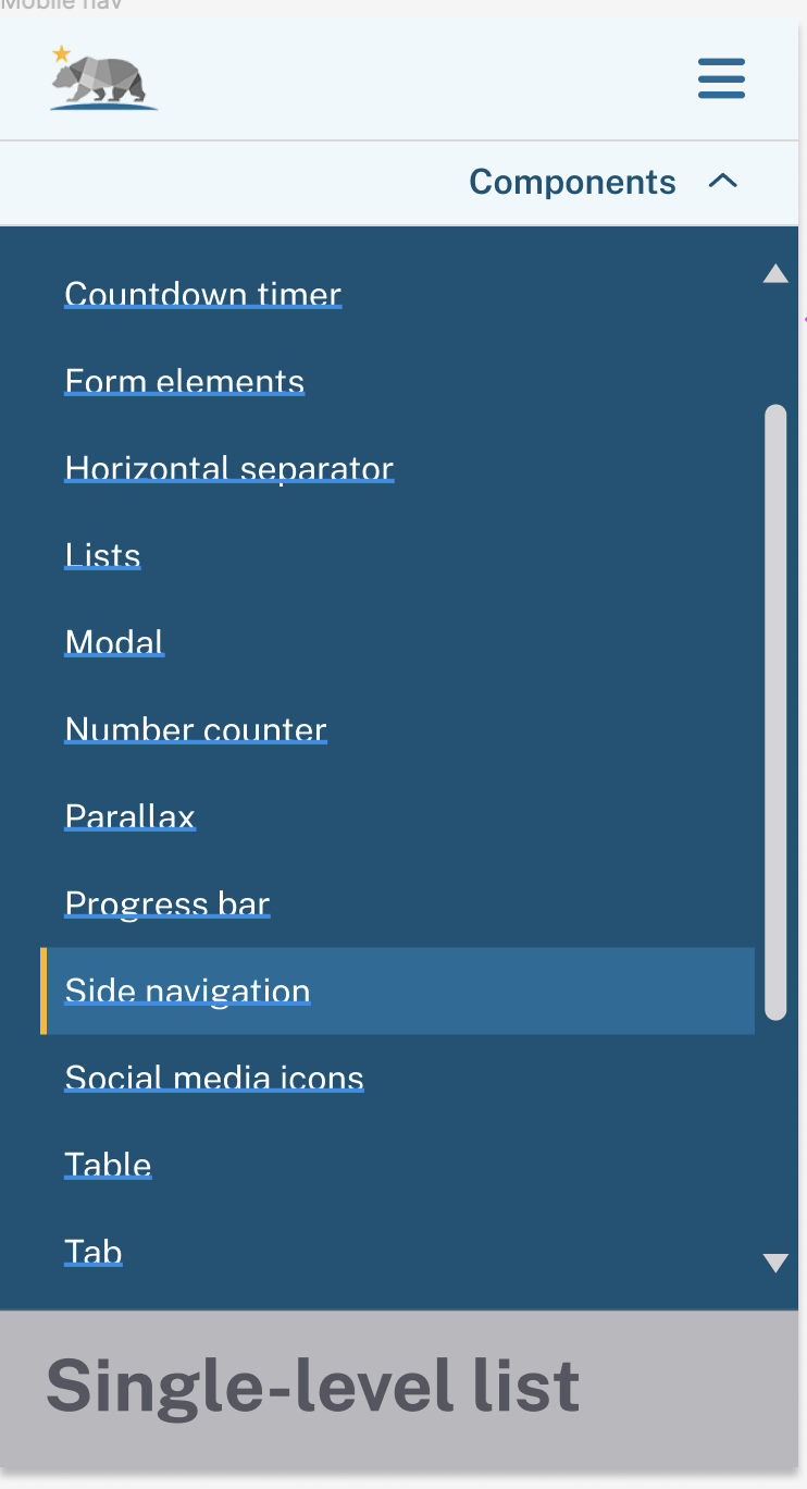 Side nav (template site): Mobile view design · Issue #853 · Office-of ...