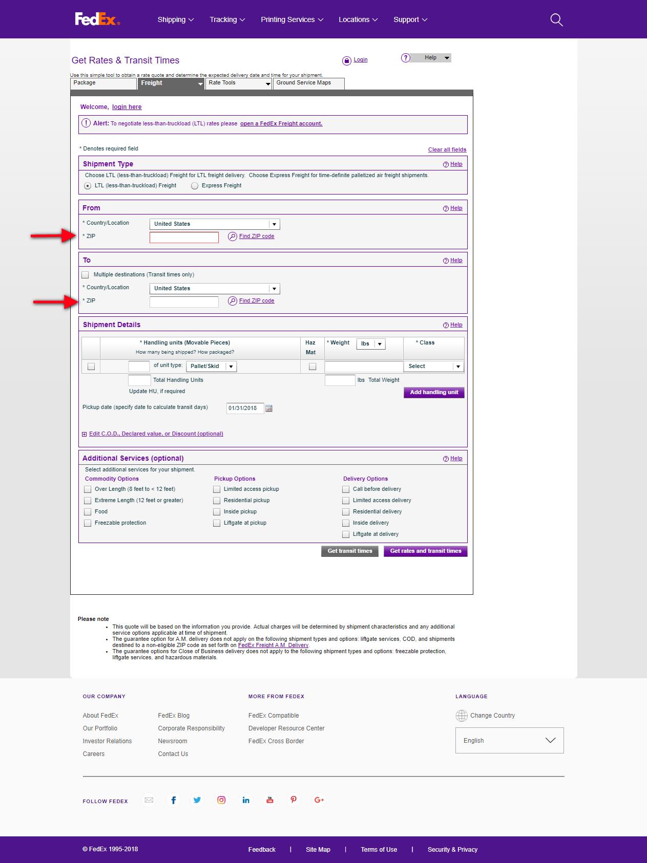 City is required by FedEx Freight in Cart Estimation · Issue #13239 · magento/magento2 · GitHub