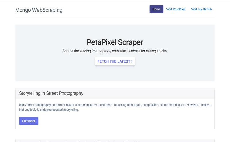 GitHub - reyhenry38/mongo-news-scraper: News Scraper