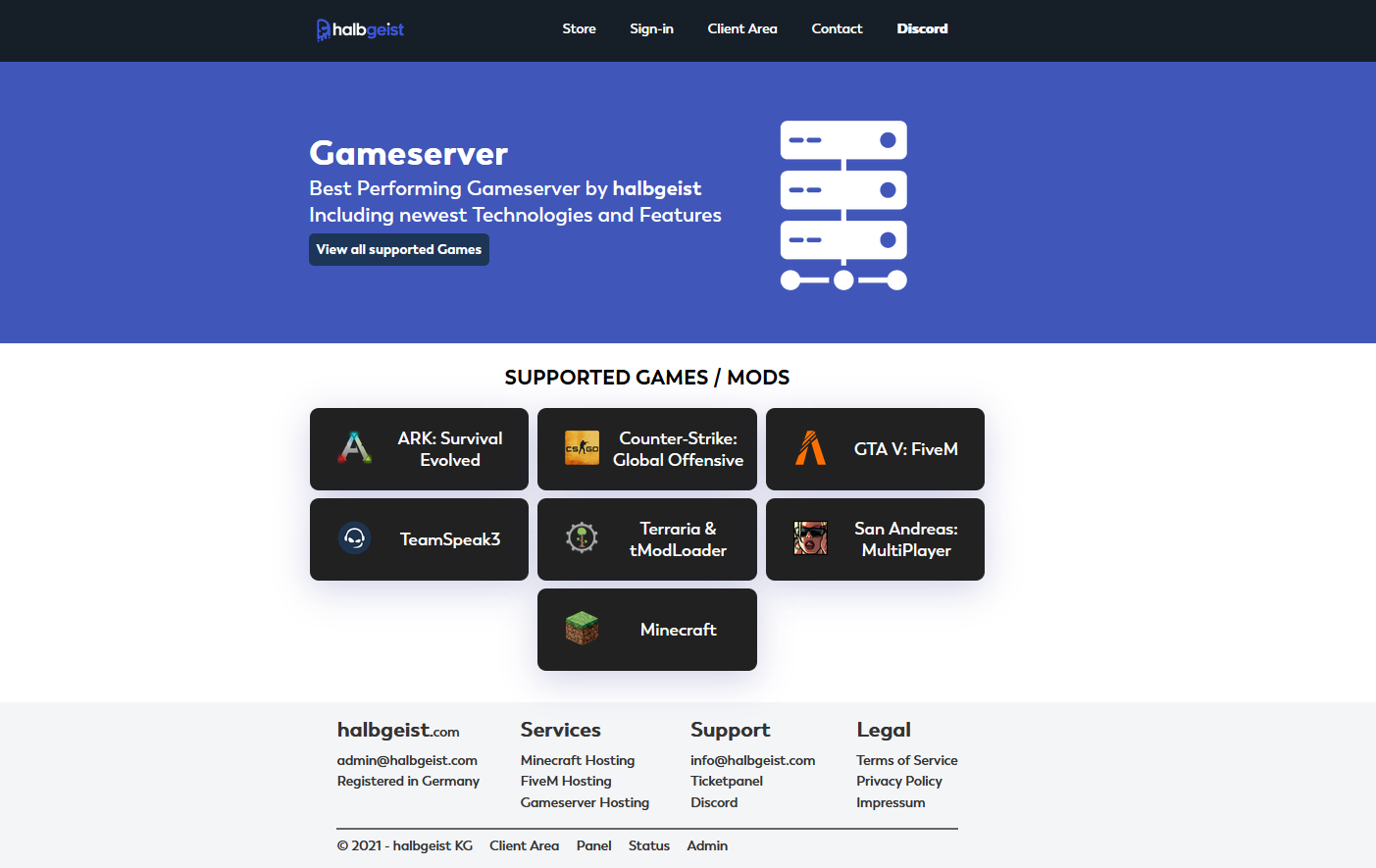 GitHub - batscs/halbgeist-hosting: demonstration website for a game server hosting provider