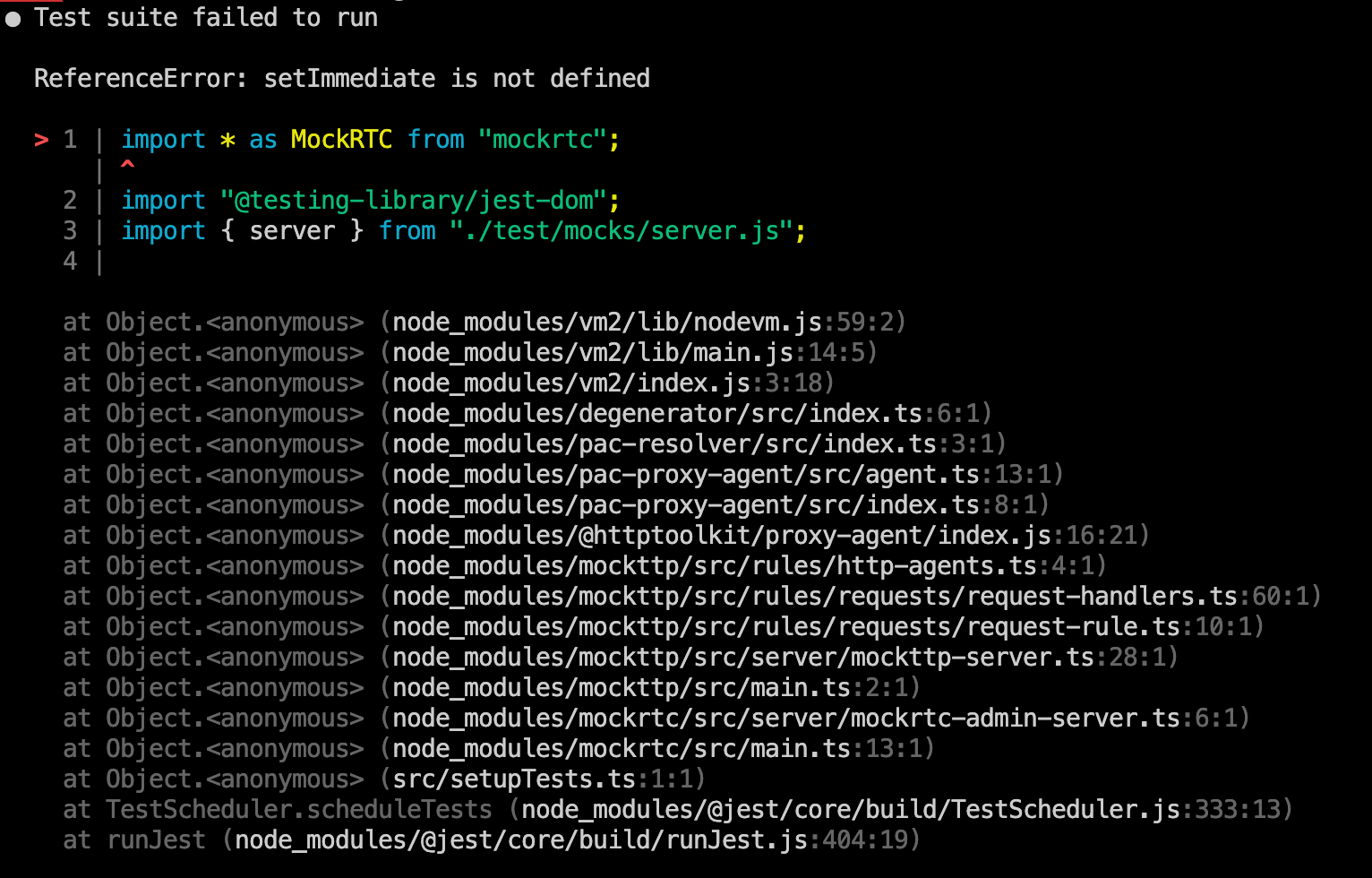 ReferenceError: setImmediate is not defined · Issue #1 · httptoolkit/mockrtc · GitHub