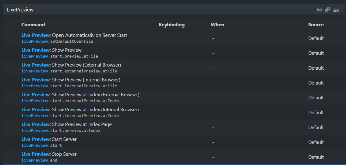 Shortcut keys for Live Preview. · Issue #66 · microsoft/vscode ...