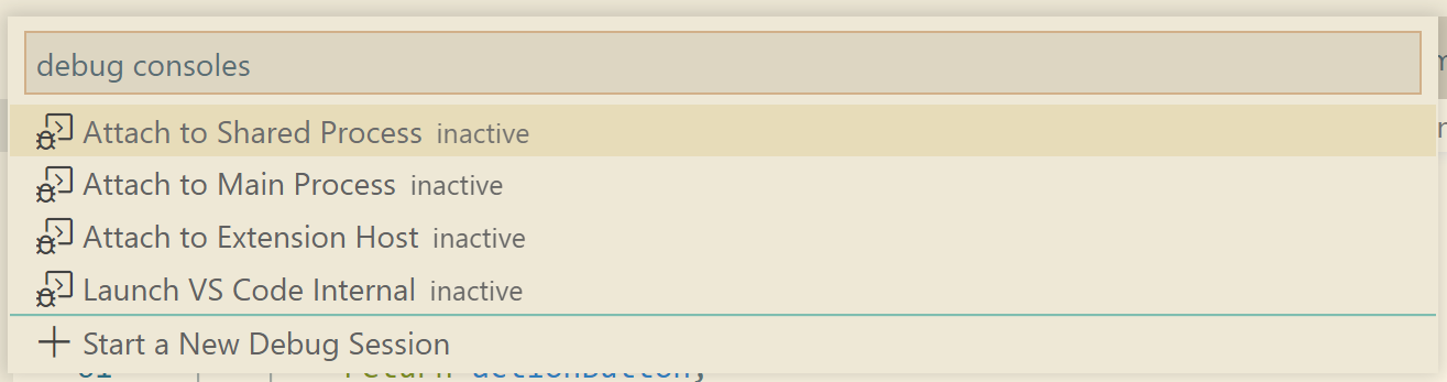 Remove icons from debug consoles in quick access · Issue #152917 · microsoft/vscode · GitHub