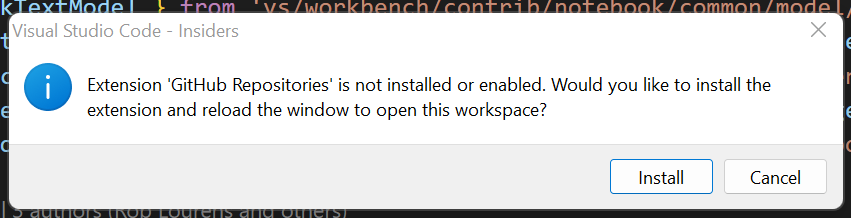 Modal prompt loop when navigating to non-existent repository · Issue #213 · microsoft/vscode ...