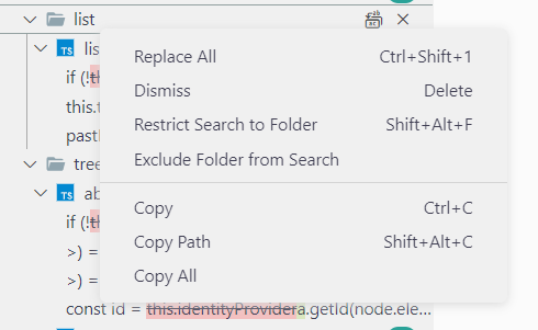 Actions to add paths to include/exclude in search results unclear wording · Issue #163953 ...