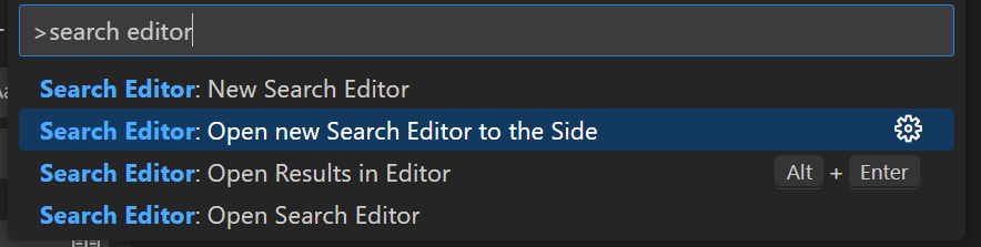 "Open new Search Editor to the Side" should be "Open New Search Editor to the Side" · Issue ...