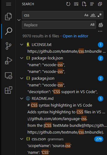 Search in files only returns offset · Issue #185543 · microsoft/vscode · GitHub