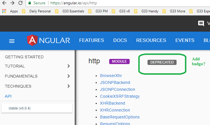 Provide More Cues For Deprecated Apis · Issue 24380 · Angularangular