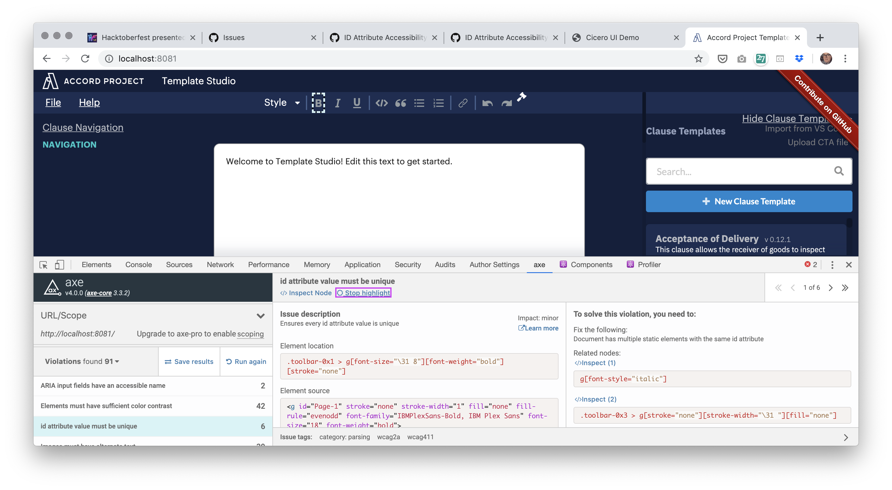 ID Attribute Accessibility · Issue #41 · accordproject/template-studio-v2 · GitHub