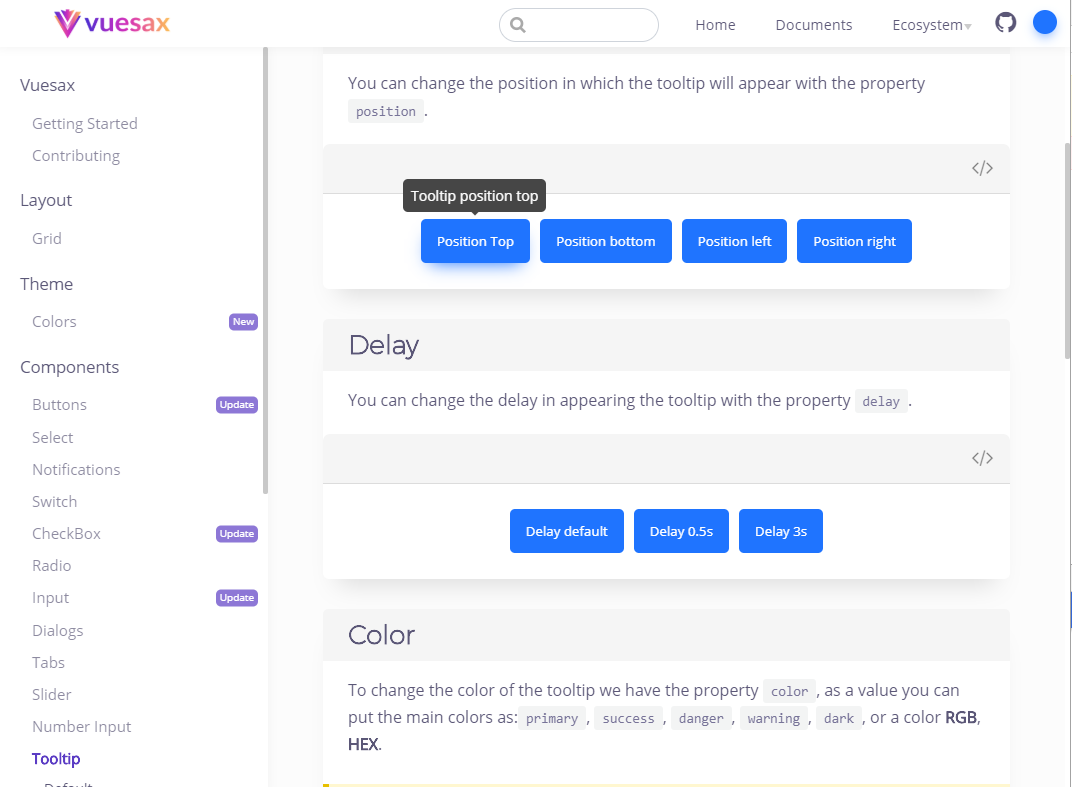 Tooltip misplacement · Issue #67 · lusaxweb/vuesax · GitHub