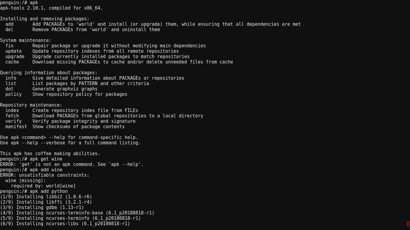 Alpine Linux (feed) · Issue #463 · CypherpunkArmory/UserLAnd · GitHub