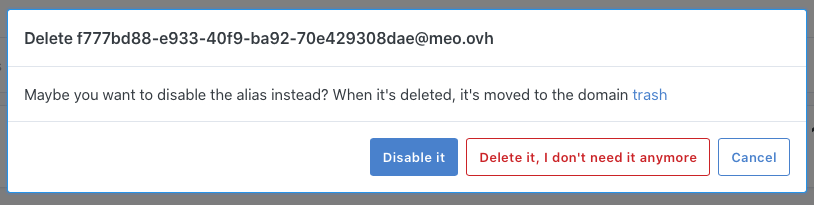 Move a deleted alias to trash. Trash is emptied after 30 days. · Issue #388 · simple-login/app ...