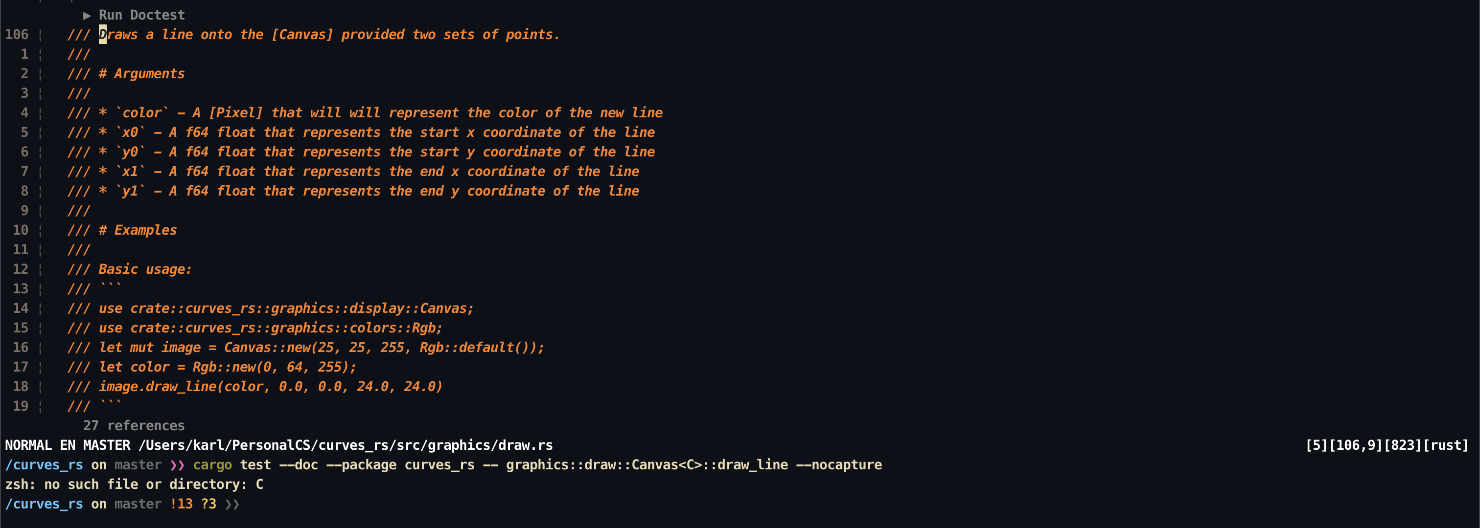 Request: Generics doc_test -- format with escape characters or quotes ...