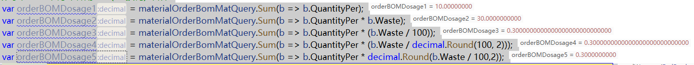 when use division in sum will throw error "Numeric value does not fit in a System.Decimal ...