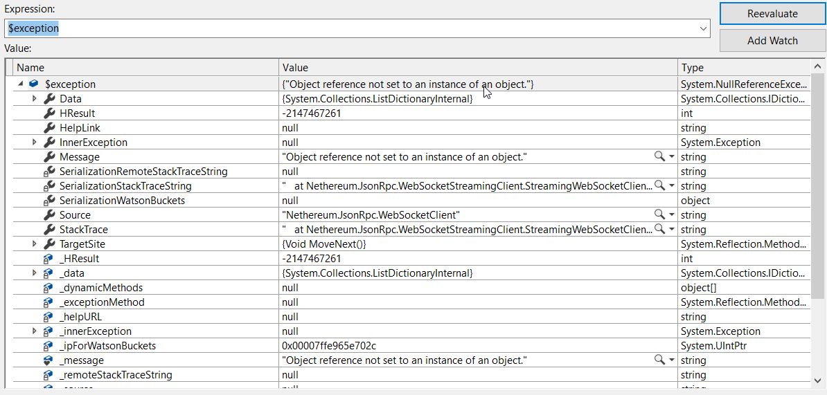 Error using StreamingWebSocketClient · Issue #662 · Nethereum/Nethereum · GitHub