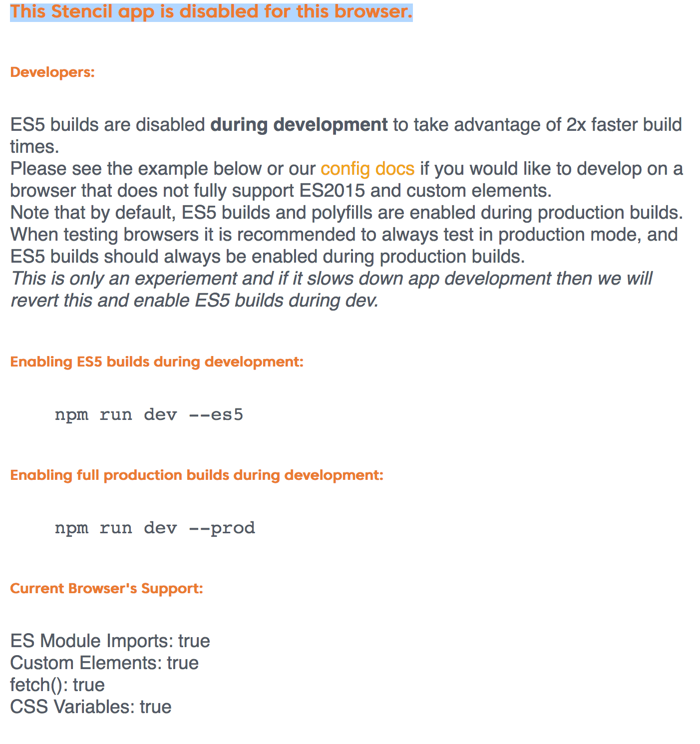 App Is Disabled In Firefox Developer Edition · Issue 457 · Stenciljs Core · Github