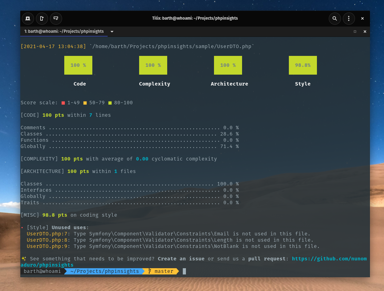 class property visibility false positive · Issue #469 · nunomaduro/phpinsights · GitHub