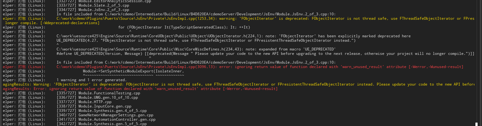 [UE] 4.27 window 交叉编译linux server 报错，无法通过编译 · Issue #911 · Tencent/puerts · GitHub