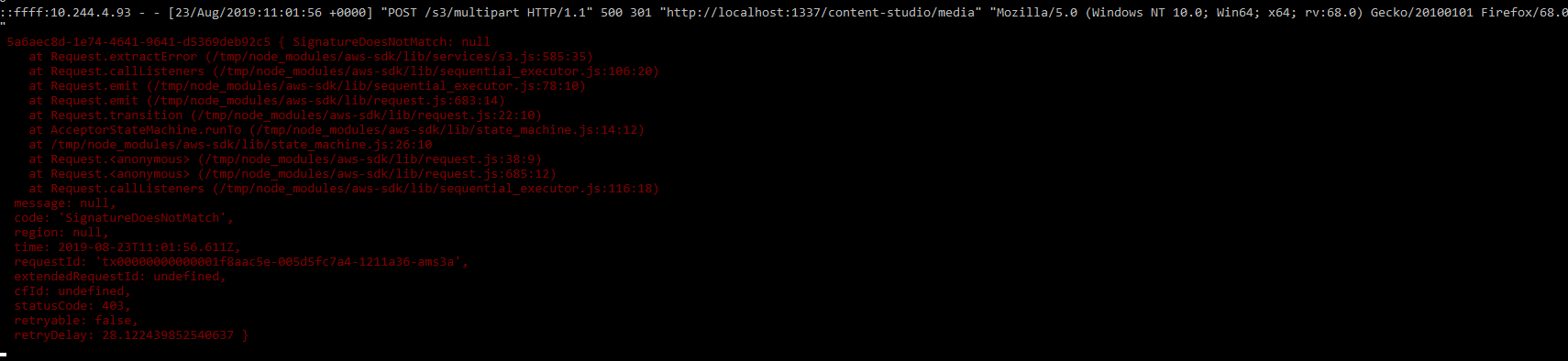 Companion S3 Multipart Signaturedoesnotmatch Error · Issue 1799 · Transloadituppy · Github