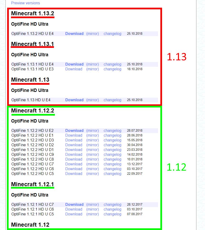 1.13 version used in 1.12 · Issue #2014 · sp614x/optifine · GitHub