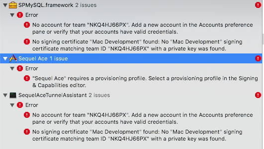 How To Build Sequel Ace In Xcode 11 4 Locally · Issue 298 · Sequel Ace Sequel Ace · Github