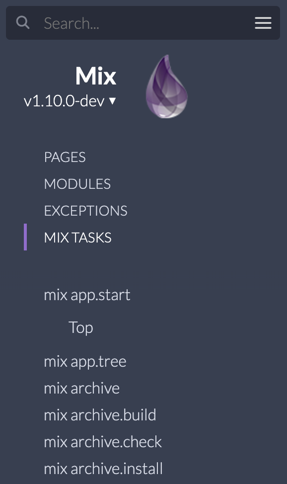 Link directly to mix tasks in sidebar · Issue #1051 · elixir-lang/ex_doc · GitHub