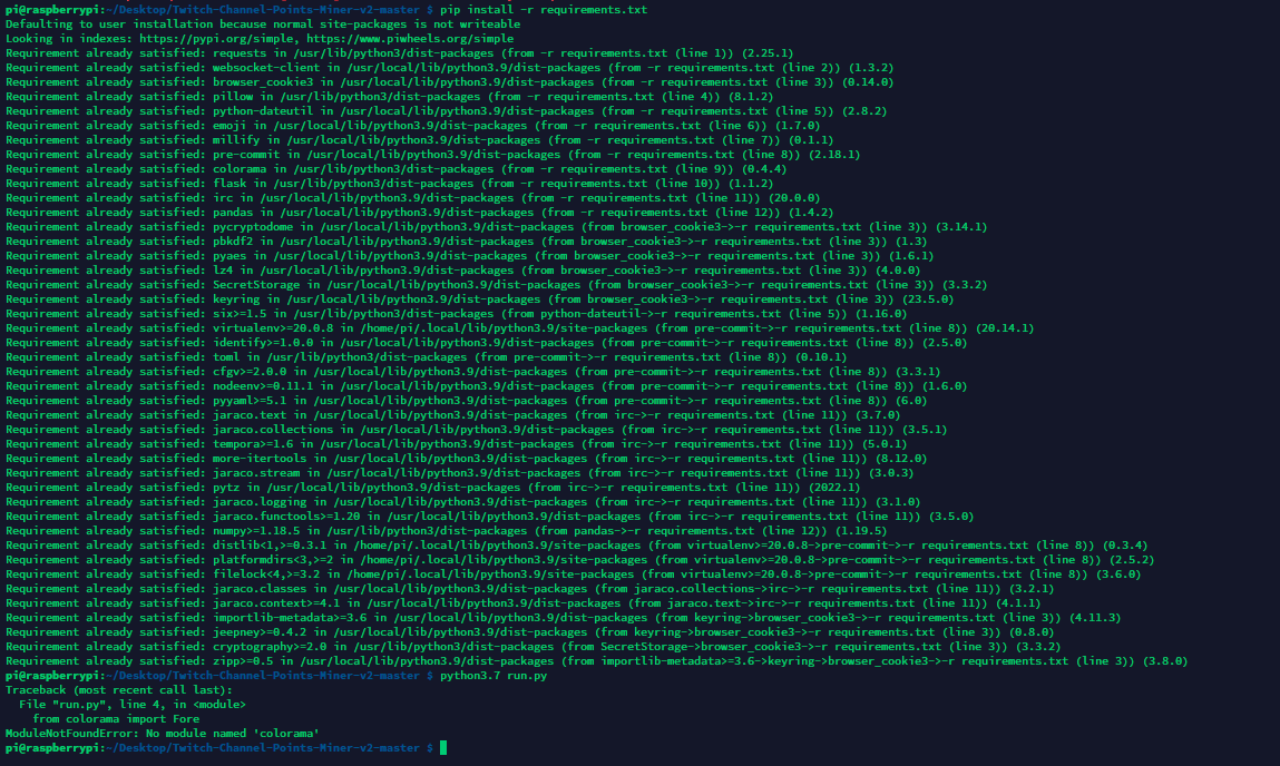 Raspberry Pi Supported? · Issue #493 · Tkd-Alex/Twitch-Channel-Points-Miner-v2 · GitHub