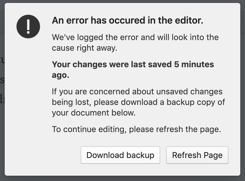 Editor error when returning to Draft after creating a Release · Issue ...