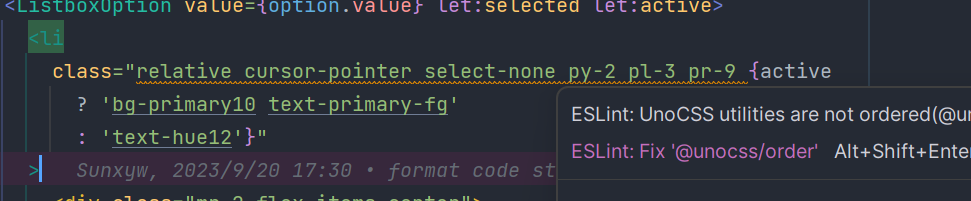 eslint-config: treat svelte conditional classes as utilities · Issue #3179 · unocss/unocss · GitHub