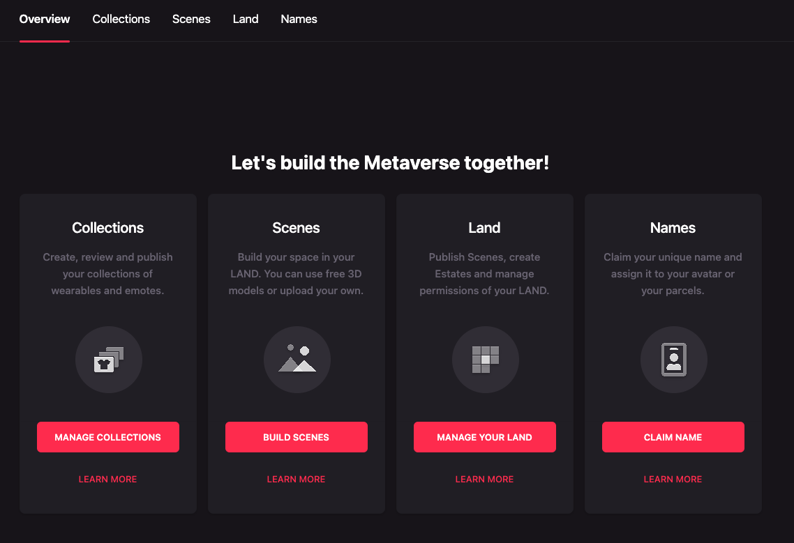feat: Update builder homepage screen by cyaiox · Pull Request #2437 · decentraland/builder · GitHub