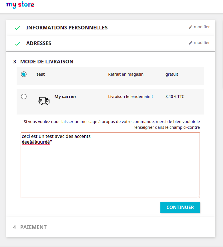 Order message regitered on Checkout delivery step use to much php ...