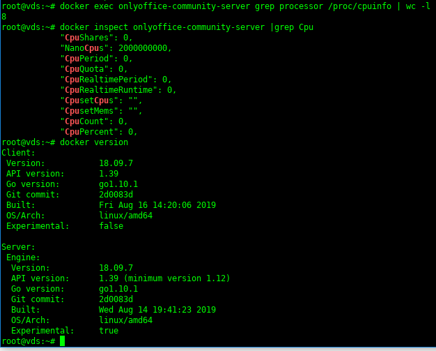 wrong cpu processor count! · Issue #71 · ONLYOFFICE/Docker-CommunityServer · GitHub