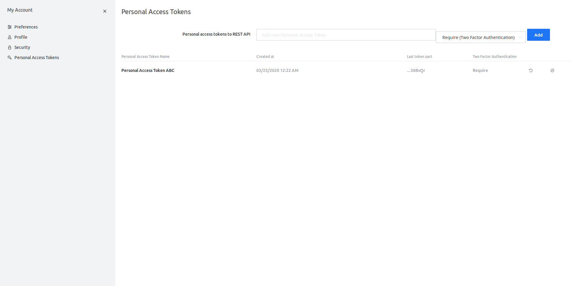 UI of Personal Access Token section · Issue #17003 · RocketChat/Rocket.Chat · GitHub