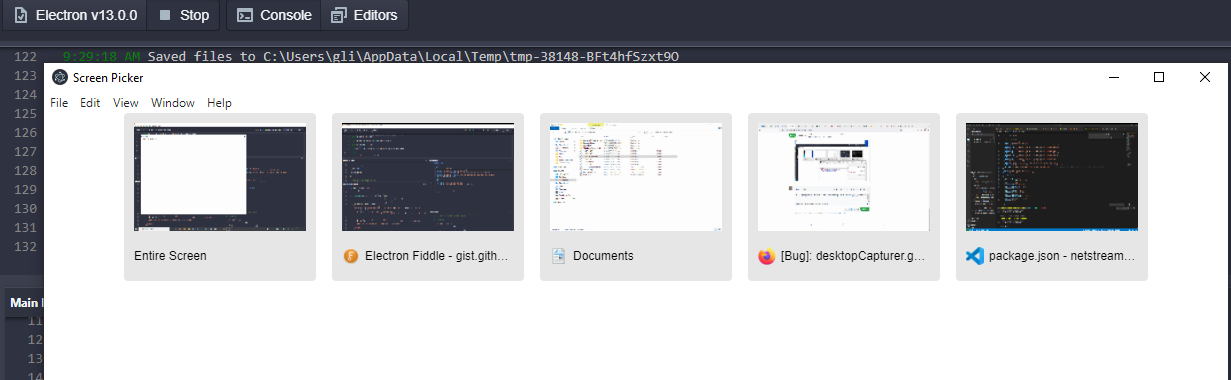 [Bug]: desktopCapturer.getSources does not get Electron · Issue #29931 · electron/electron · GitHub